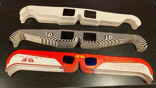 3D cardboard glasses (anaglyph or polarized) - Lots of 50 new/unused | eBay