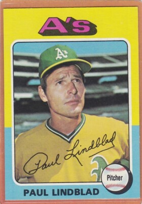 1975 TOPPS BASEBALL PAUL LINDBLAD #278 A'S NM *A11008 | eBay