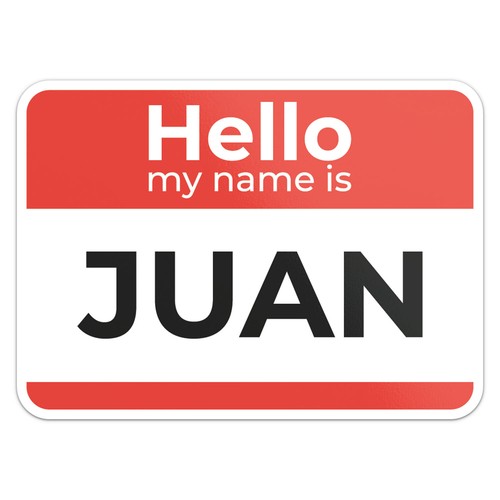 Hello My Name Is Juan Sticker Vinyl Car Bumper Decal | eBay