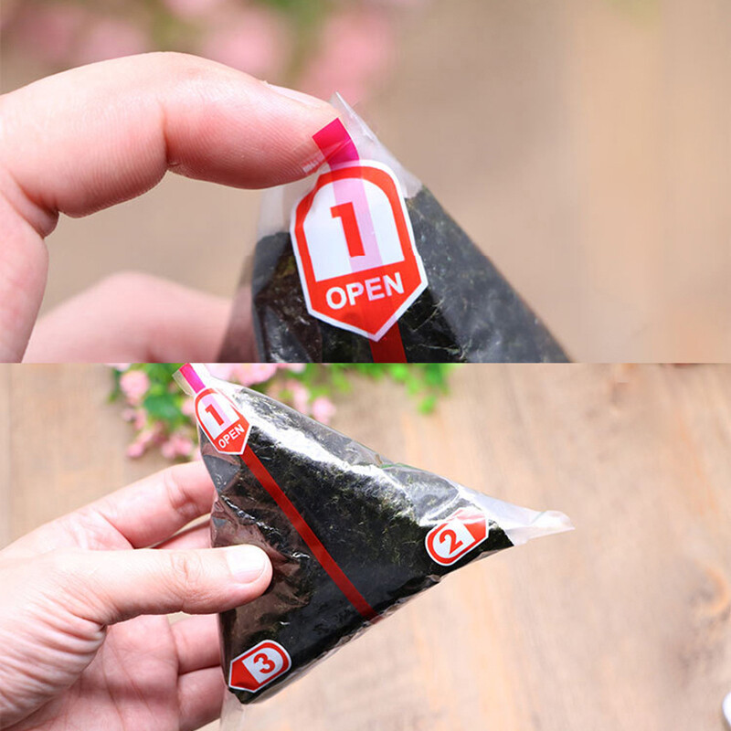 20Pcs Double Layers Triangle Rice Ball Packing Bag Seaweed Onigiri ...