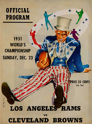 1951 NFL Championship Game Los Angeles Rams Vs. Cleveland 11 x 14 ...