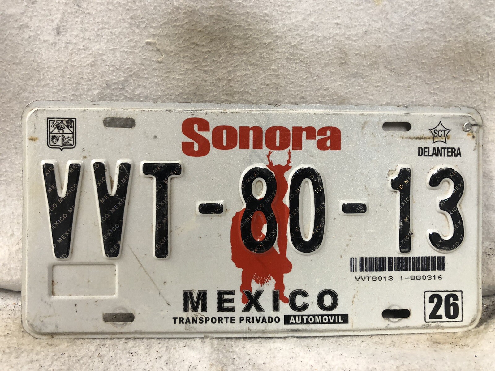 Sonora Mexico License Plate | eBay