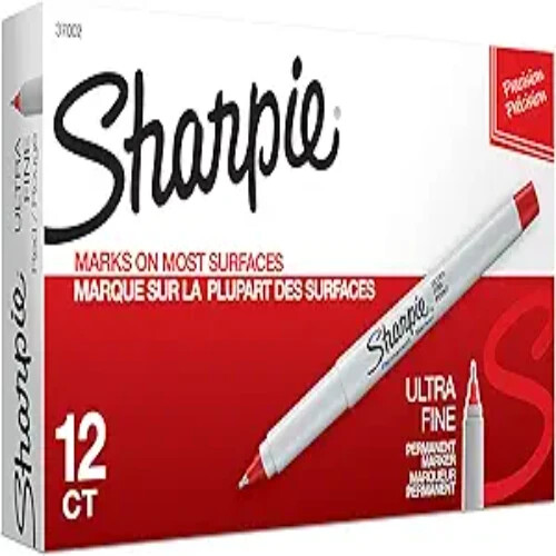 SHARPIE 37002 Permanent Markers, Ultra Fine Point, Red, 12 Count ⭐⭐⭐⭐⭐ ...