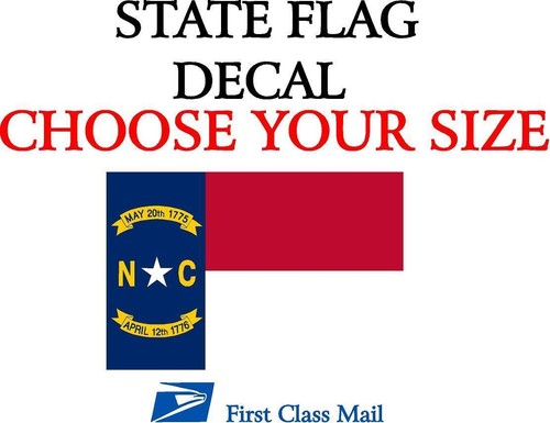 NORTH CAROLINA STATE FLAG, STICKER, DECAL 5YR VINYL State Flag of North ...