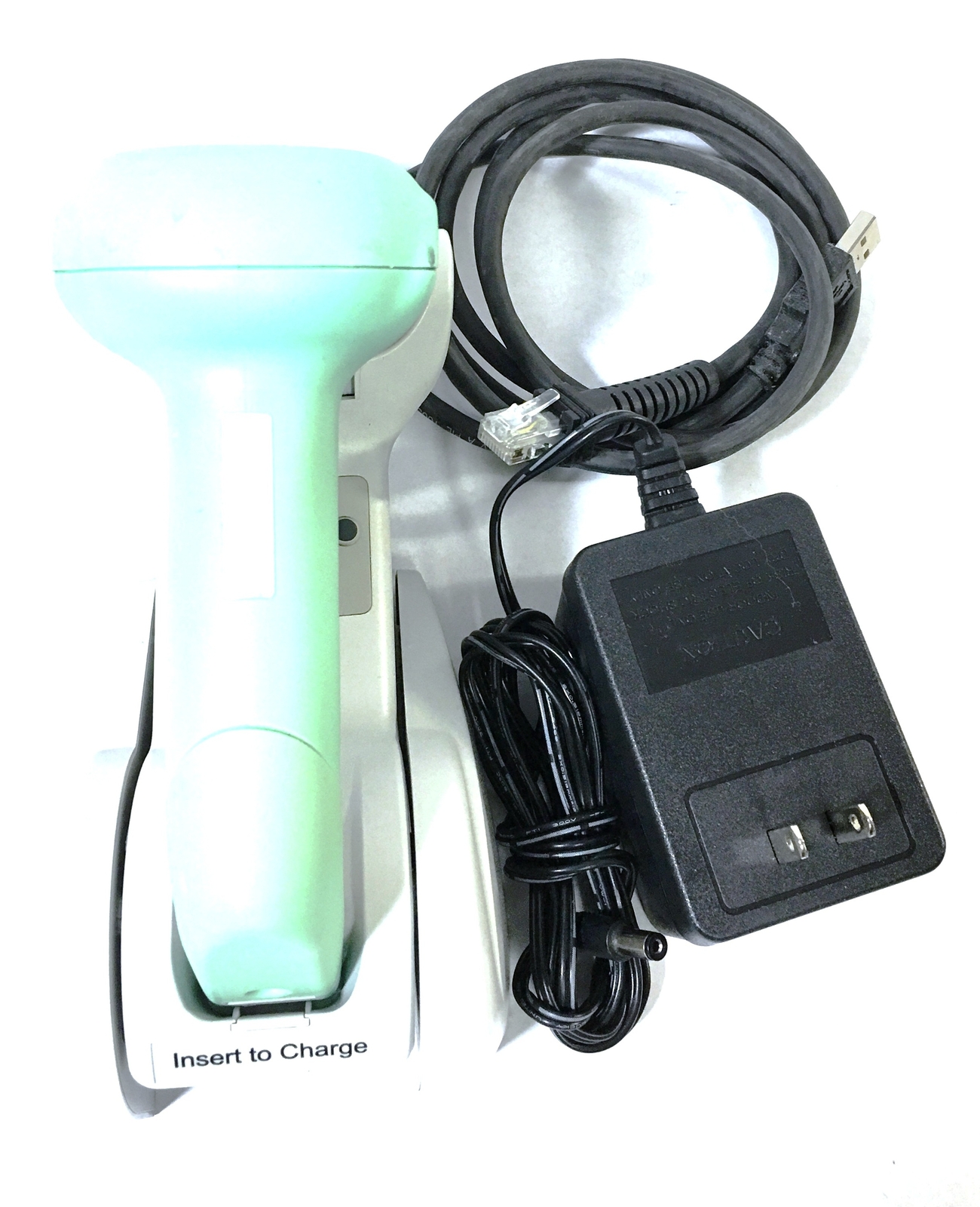 Datalogic Gryphon Barcode Scanner GBT4400 Cradle, Adapter,& USB Cable ...
