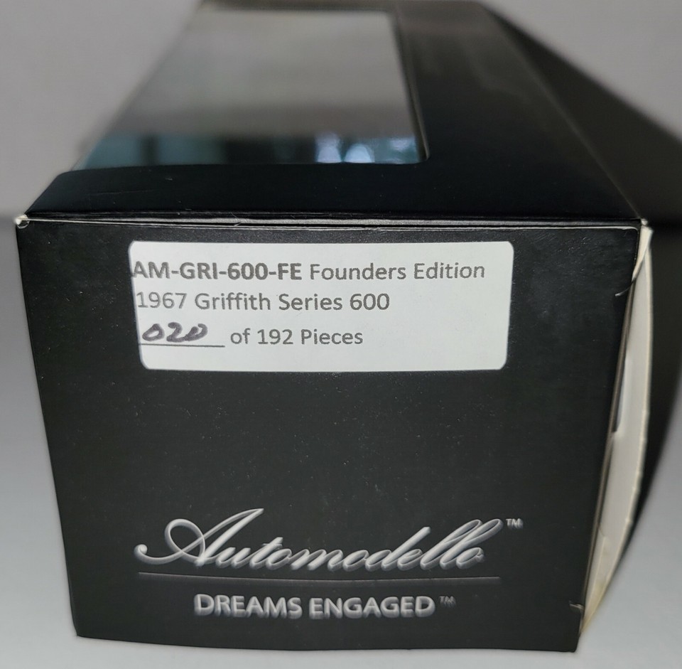 Automodello 1/43 1967 Griffith Series 600 Jack Griffith Signed Founders ...