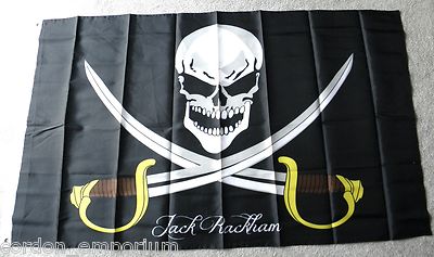 JOHN RACKHAM PIRATE CALICO JACK CARIBBEAN PIRATES POLYESTER FLAG 3 X 5 ...