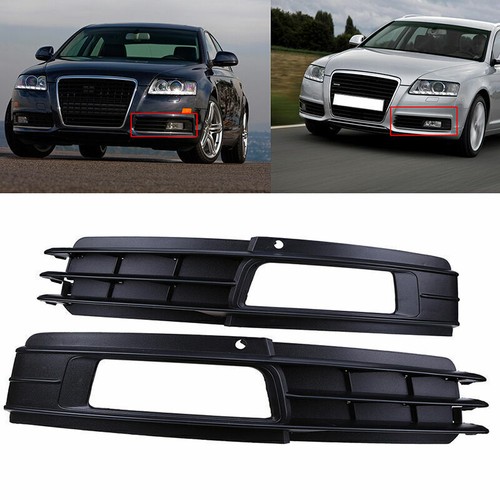 Fit For Audi A6 C6 2008-2011 2009 2010 Front Fog Light Grilles Bumper ...