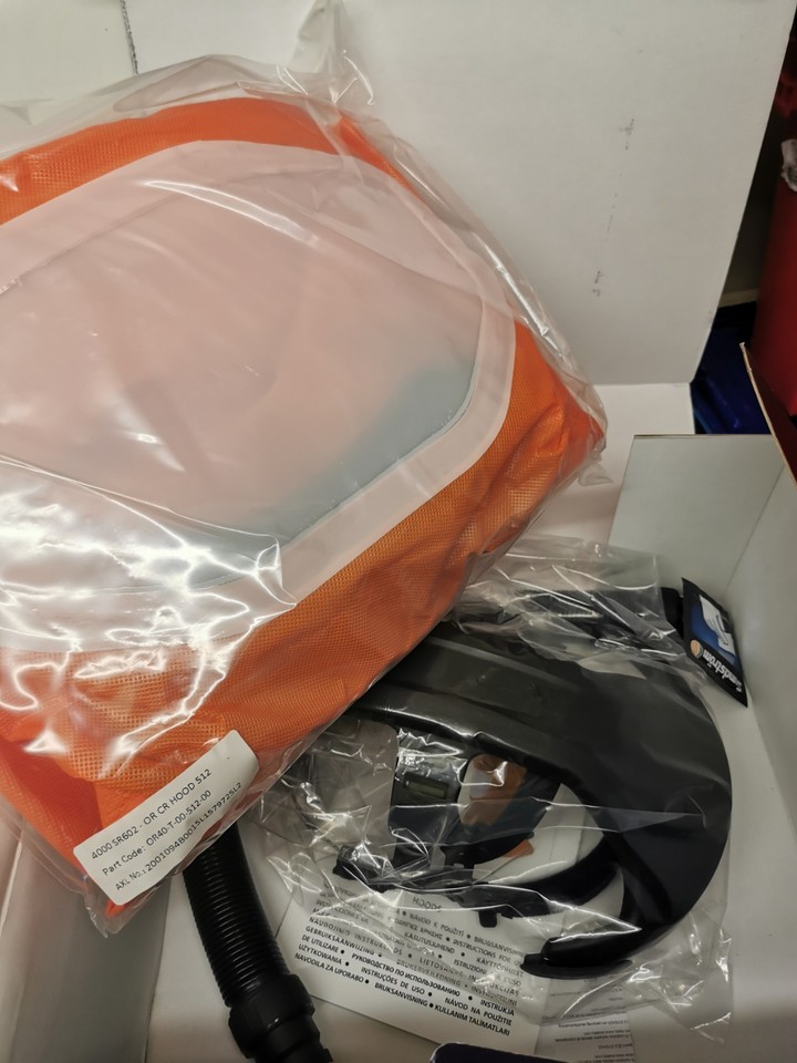 Sundstrom Sr 500+Sr 570+Sr 602 TH3 Headtop Hood Powered Air Respirator ...