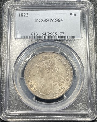 1823 Capped Bust Half Dollar 50c PCGS MS64 O-107 R-3 | eBay