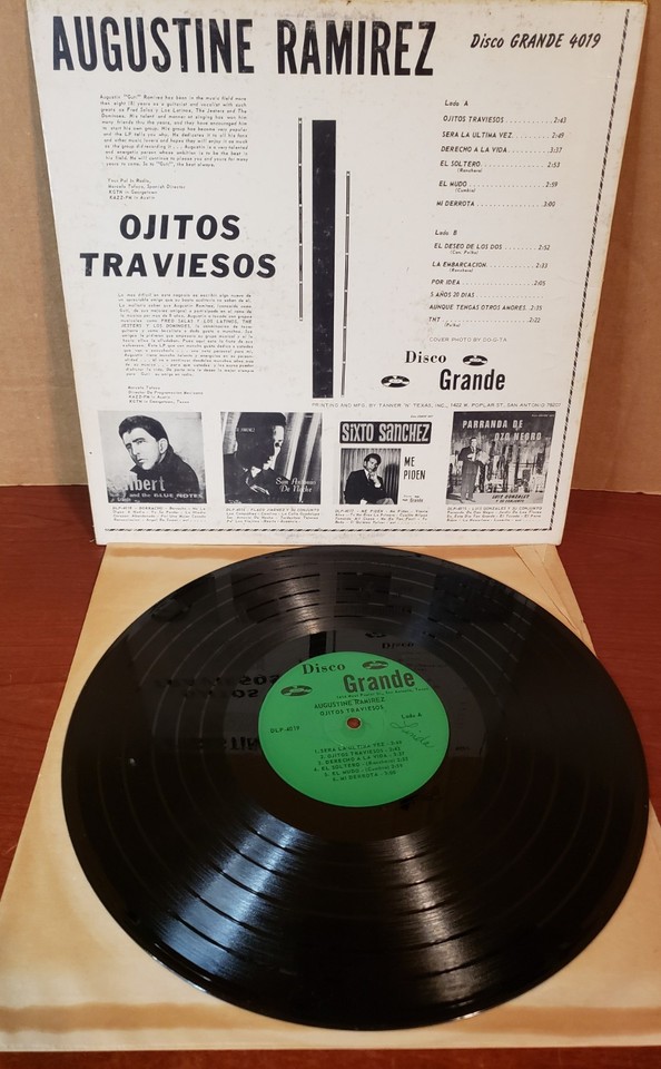 Augustine Ramirez “Ojitos Traviesos” Tejano Tex Mex 1967 | eBay