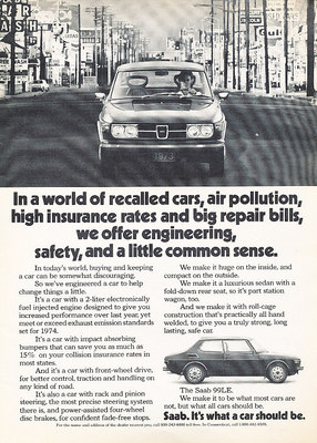 1972 Saab 99LE - Recalled - Classic Vintage Advertisement Ad D53 | eBay