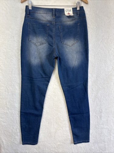 Vanilla Star Jeans Womens Size 11 Mid Rise Skinny Blue Denim | eBay