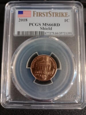 2018 1C PCGS MS66RD Lincoln Shield Penny First Strike | eBay
