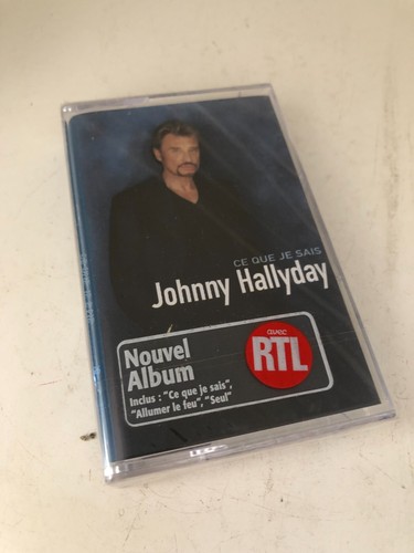 ️ K7 CASSETTE AUDIO TAPE JOHNNY HALLYDAY ce que je sais / sous blister ...