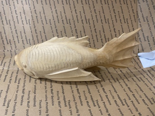 Wood Hand Carved Fish Large Detailed Sculpture Decor Bali Garuda ...