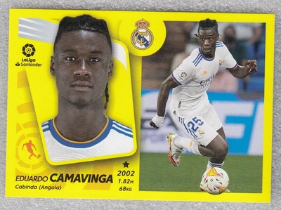 Football sticker #64 Eduardo Camavinga Real Madrid Spain La liga 2021 ...