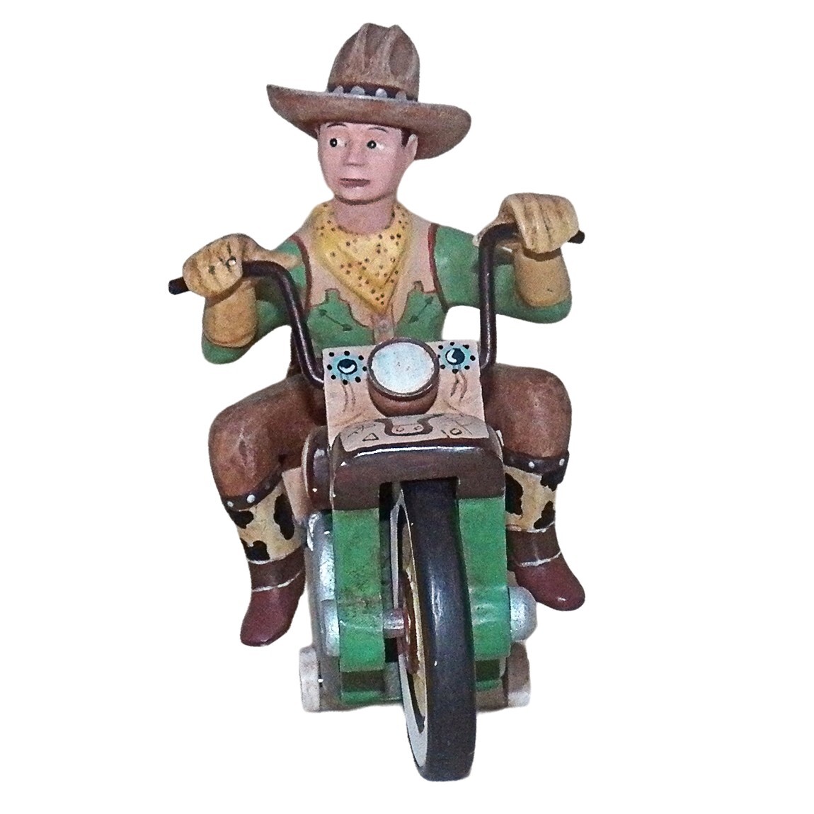 Vintage Robert Shields Mime Sculptor Road Wrangler Cowboy Motorcycle ...