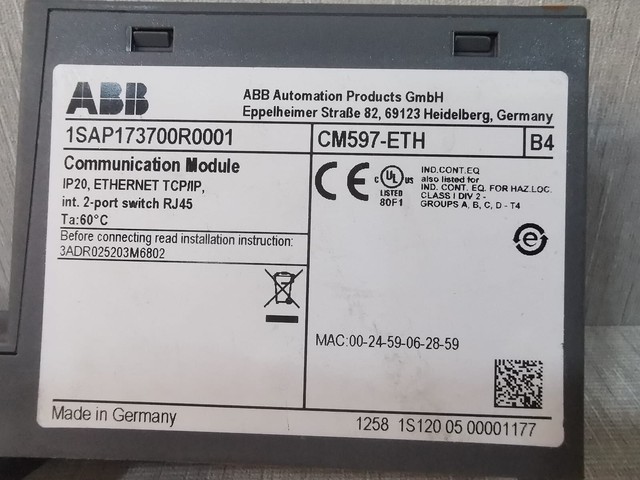ABB CM597-ETH 1SAP173700R0001 Communication Module Ethernet for sale ...