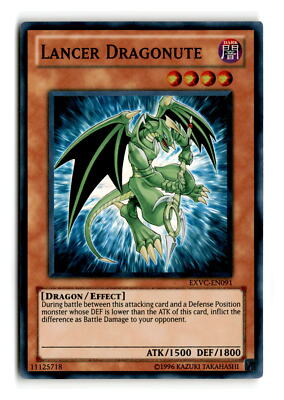 Lancer Dragonute - EXVC-EN091 Super Rare - YuGiOh-LP | eBay