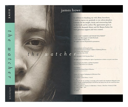 HOWE, JAMES (1946-) The Watcher / James Howe 1997 First Edition ...
