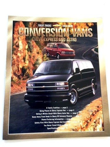2001 Chevrolet Chevy Express Astro Conversion Van Original Sales ...