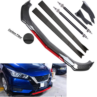 For NISSAN VERSA Front Rear Bumper Lip Spoiler Splitter Body Kit Side ...