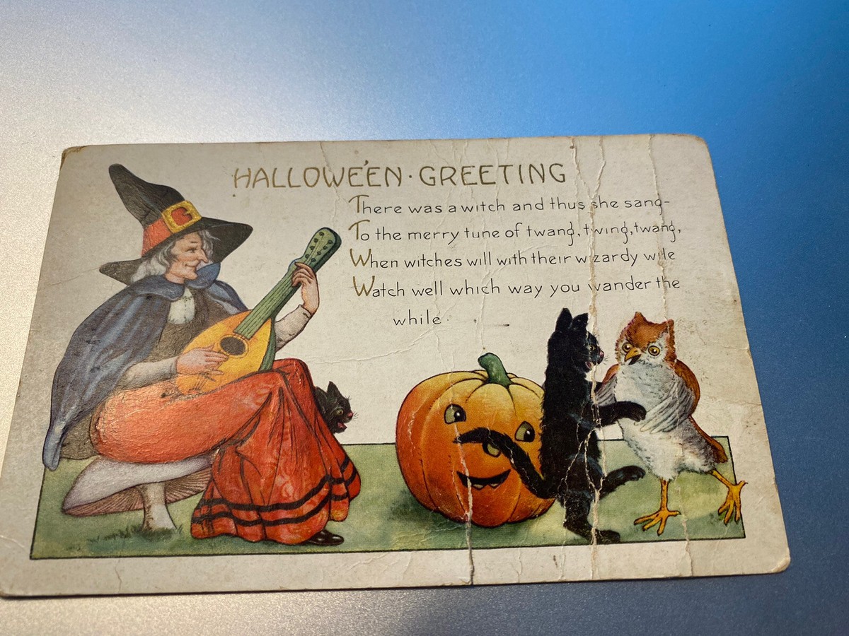 Vintage Witch Postcard