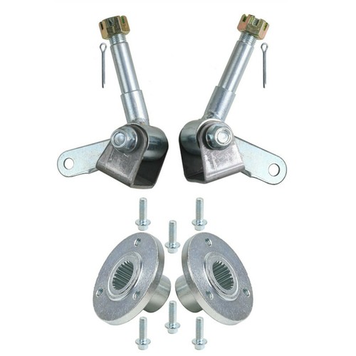 17mm Steering Spindle 3 Stud Wheel Hubs For 5'' Wheel ATV Quad Go Kart ...