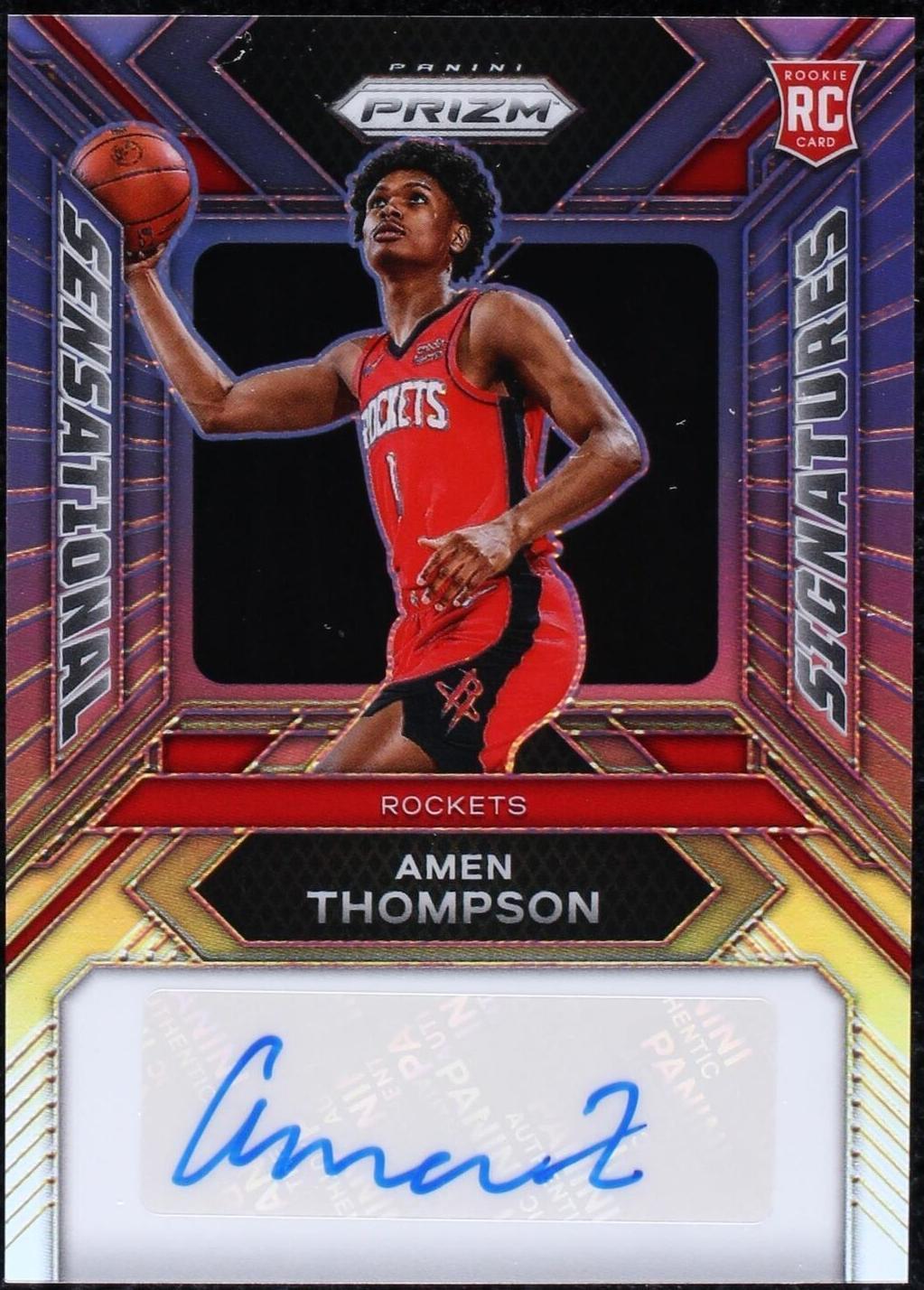2023-24 Panini Prizm - Sensational Signatures Amen Thompson #SS-AN ...