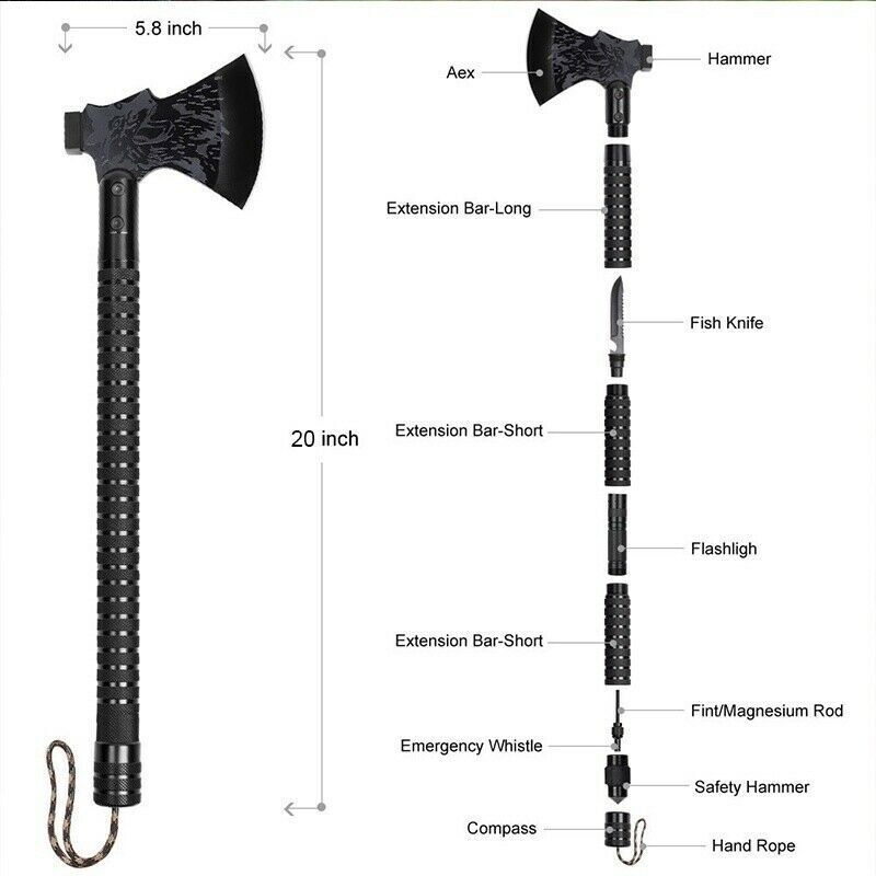 Axe Survival Military Camping Tomahawk Hunting Rescue Tactical Combat ...
