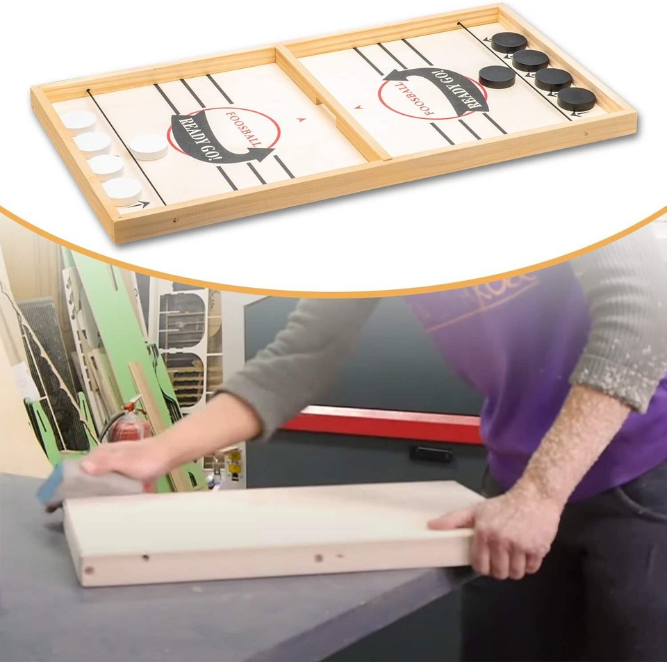 Big Size Desktop Winner PK Board Game Fast Sling Puck Game Family Toy ...