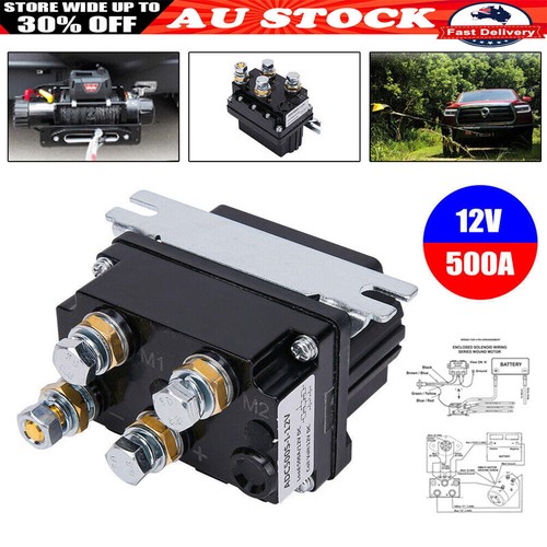 Solenoid 12V Winch Relay 500A Twin Wireless 4WD ATV UTV for Boat Car ...