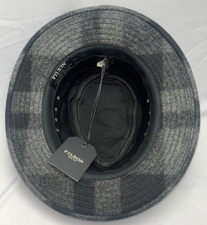 Filson Wool Packer Hat 11060025 MADE IN USA Black Charcoal Mackinaw ...