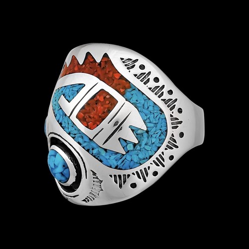 Roie Jaque Ring • 925 Sterling Silver • Navajo Handmade • Tribe Design ...