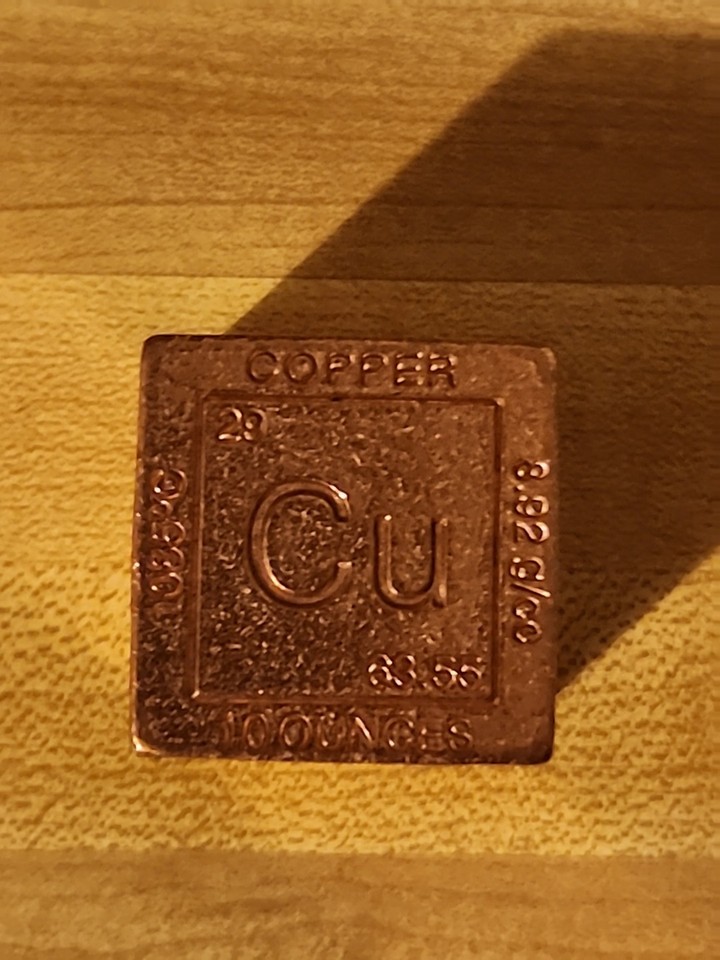 10 oz. COPPER CUBE 1.25 Inch Square .999 Fine ELEMENTAL Design | eBay