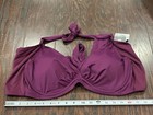 Athleta Velvet Plum Bra Cup Halter Bikini Top Women Size 38D/DD NEW | eBay