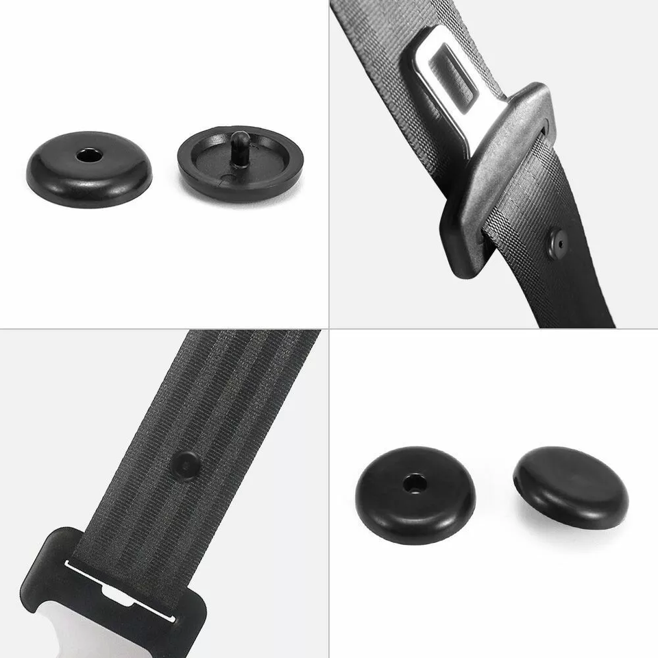 New 4 Set Black Universal Seat Belt Stopper Clip Buckle Holder Stop ...