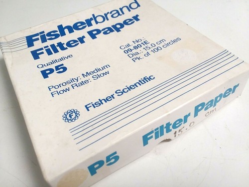 Fisherbrand 09-801E Grade P5 Filter Paper 15.0 cm 100? Circles ...