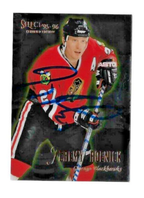 JEREMY ROENICK Chicago Blackhawks 1995-96 Select SIGNED / AUTOGRAPH ...