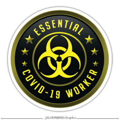 Essential Worker Sticker Hard Hat Helmet Decal Label Labor Foreman ...