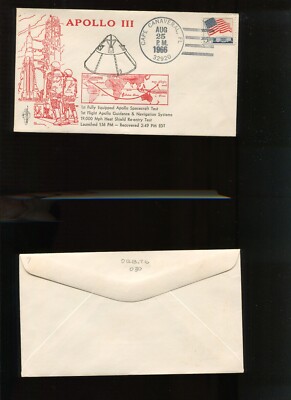 APOLLO 3 LAUNCH AUG 25 1966 ORBIT CACHET COVER HR1677 **NICE** | eBay