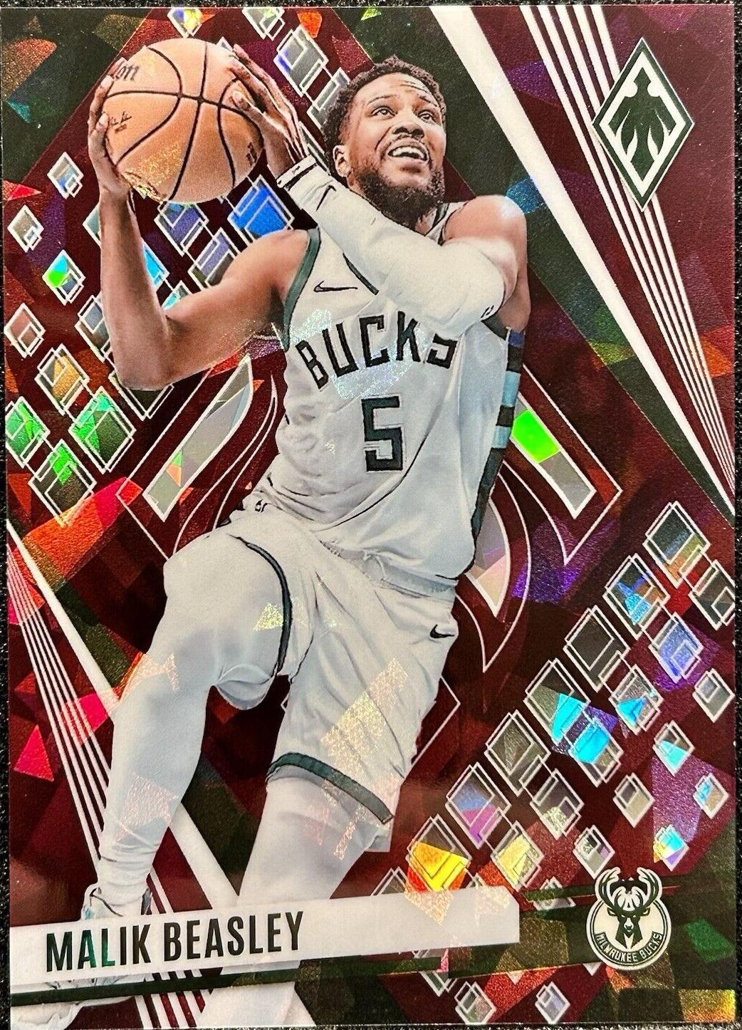 2023-24 Panini Phoenix - Malik Beasley #175 Maroon Ice Phoenix /275 for ...