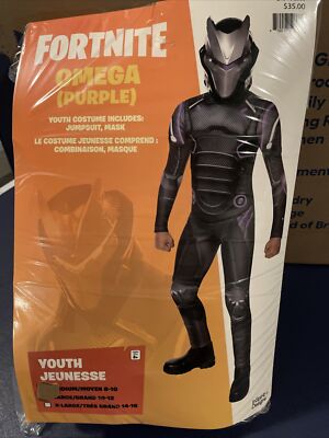Halloween Costume NEW Child Fortnite Omega Purple Medium or Large | eBay
