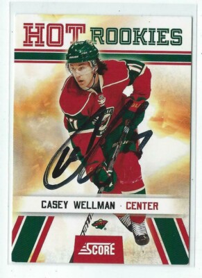 Casey Wellman Signed 2010/11 Score Hot Rookies Card #520 | eBay