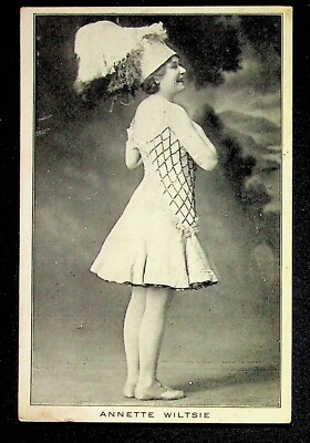 Annette Wiltsie Vintage Photo Postcard 1900s Posing With Umbrella | eBay