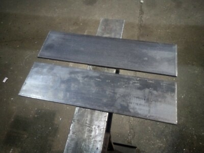 2x 350mm x 80mm x 4mm Mild Steel Plate Offcut. Fabrication Welding ...