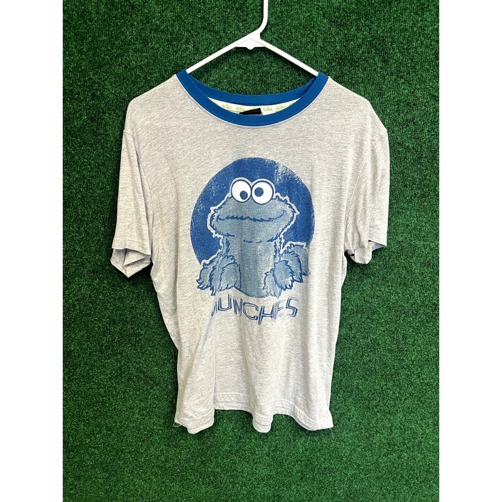 Y2K Sesame Street Cookie Monster Stoner Gray & Blue T… - Gem