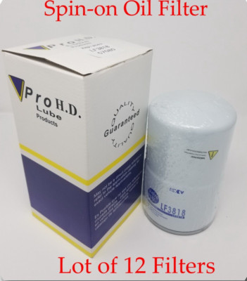 Lot of 12 x LF3818 Engine Oil Filter Fits: Hino Kobelco New Holland ...