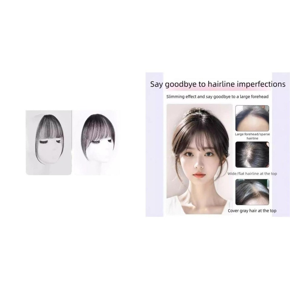 Front Lace Bangs For FRENCH Style Human Hair Air CC Bangs For WIG ...